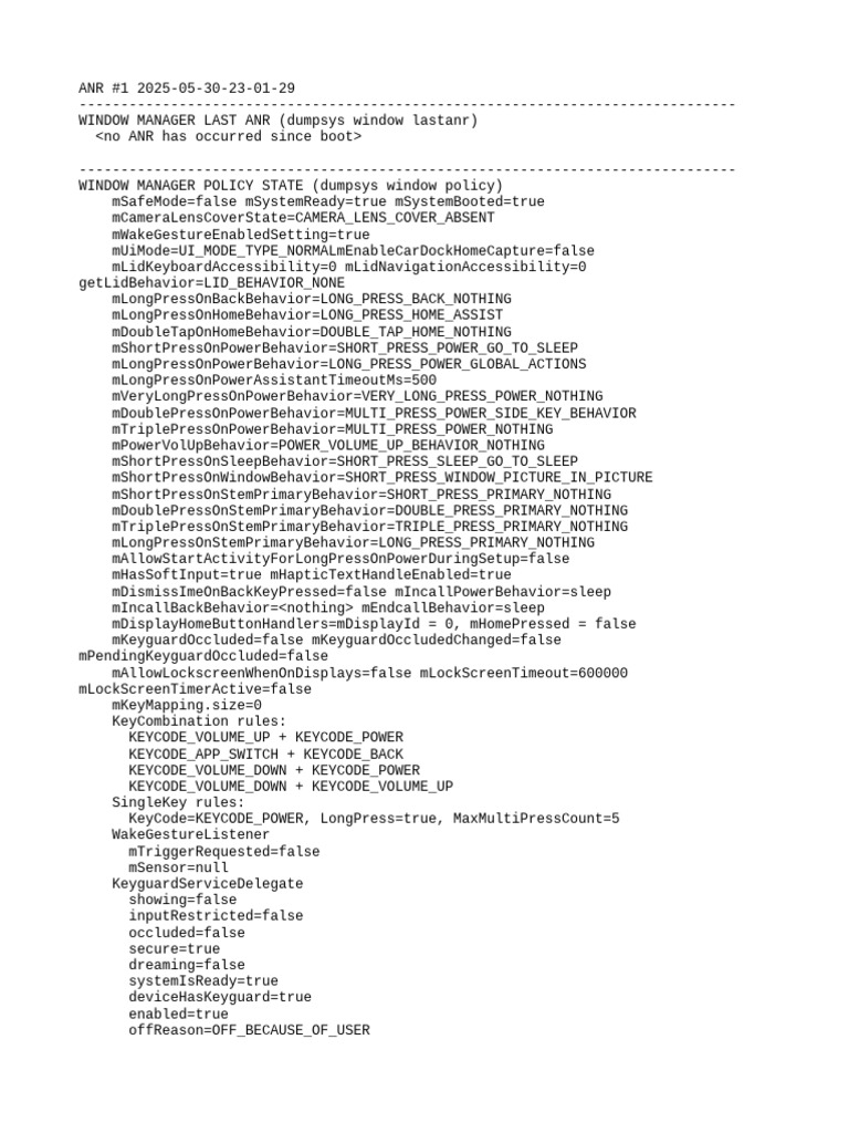 Dumpsys ANR WindowManager | PDF | Android (Robot) | Mobile Linux