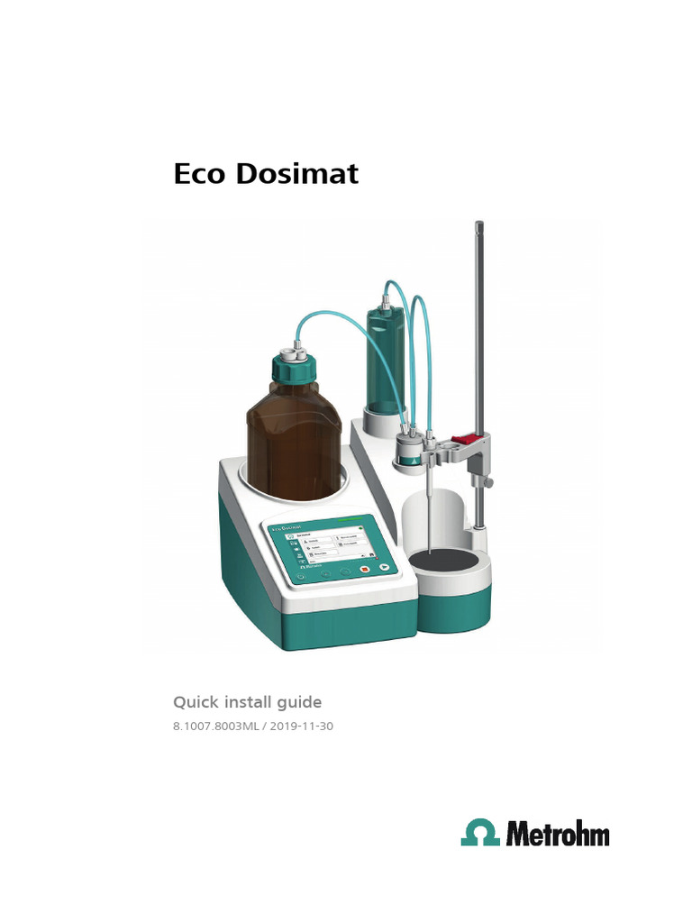 Eco Dosimat: Quick Install Guide | PDF