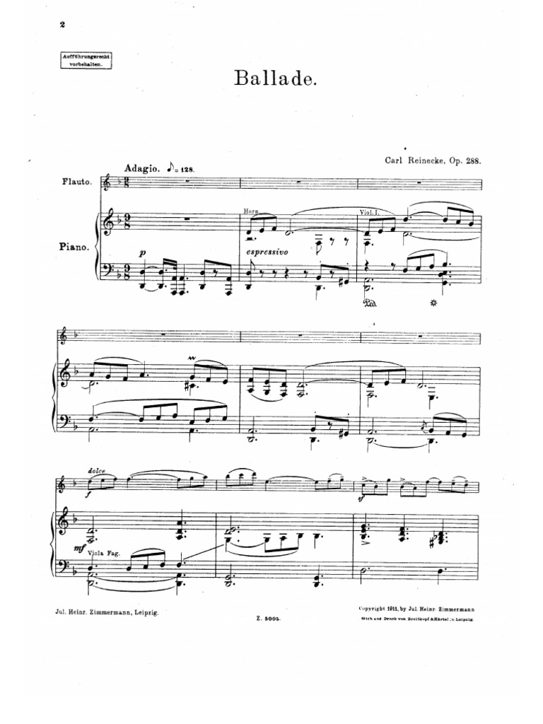 Reinecke Ballade | PDF