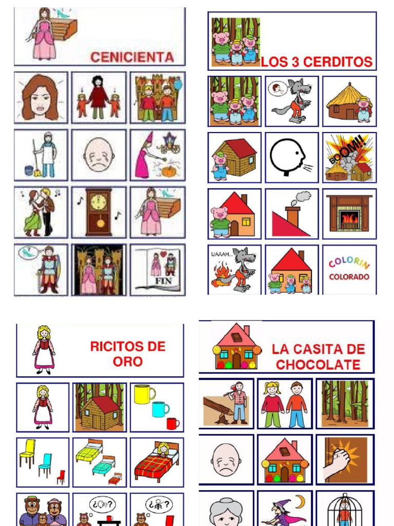 Pictogramas de Cuento para Contar y Hacer Actividades | PDF