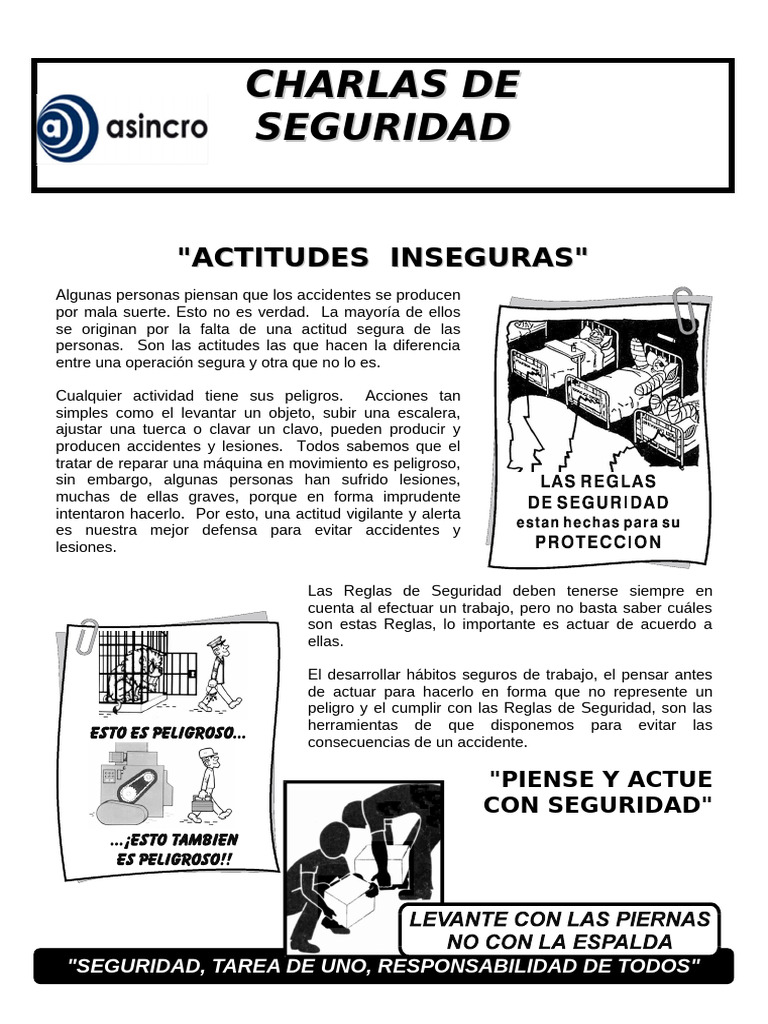 3 Actitudes Inseguras LISTA | PDF