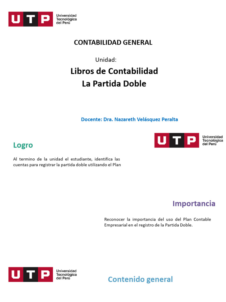 U2 - PlanContable - Libros Contables - Partida Doble | PDF | Contabilidad | Estado de resultados