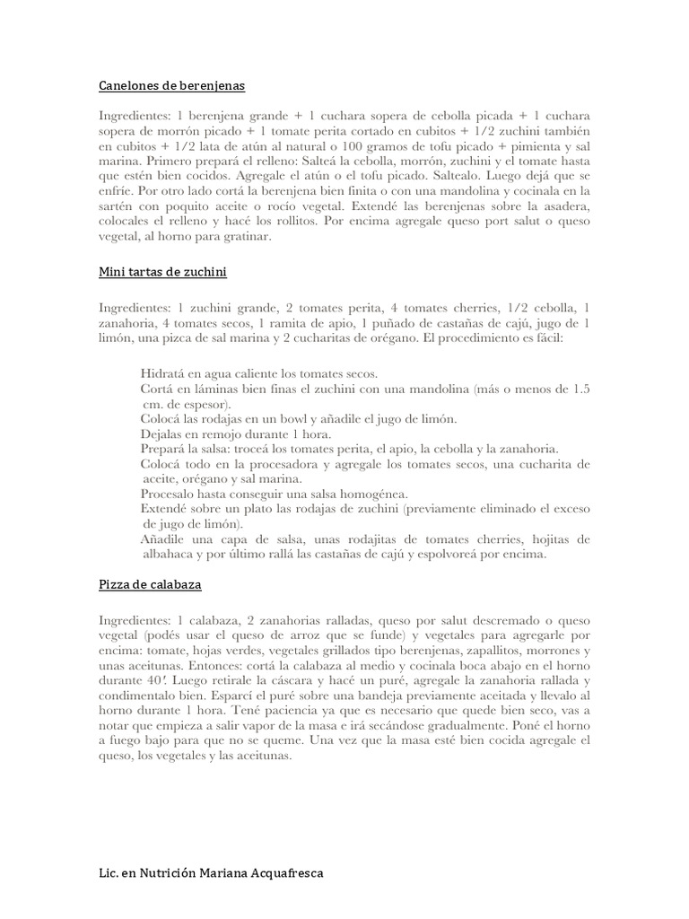 Recetas de Vegetales 2 | PDF | ensalada | Pizza