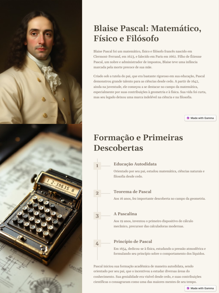 Blaise Pascal Matematico Fisico e Filosofo | PDF | Fé | Deus