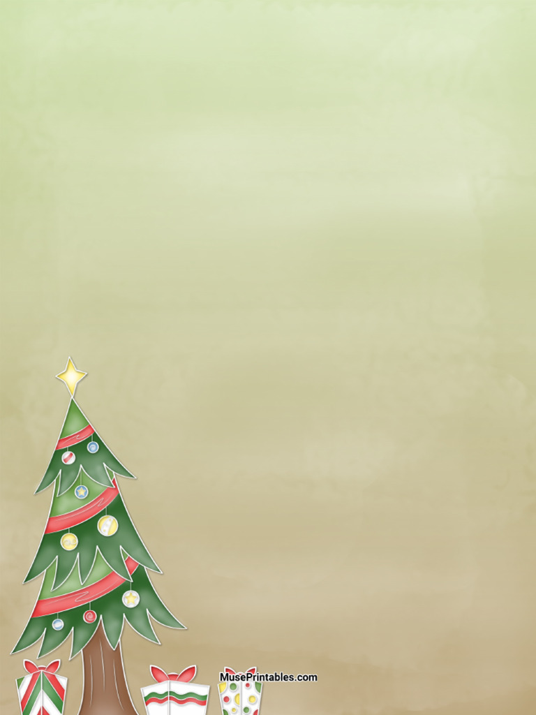 Christmas Tree Stationery Unlined Watermarked | PDF