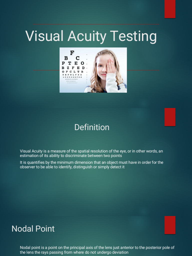 Visual Acuity Testing Methods | PDF | Visual Acuity | Light