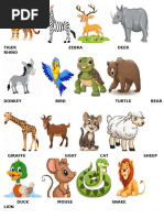 Wild Animals Chart | PDF