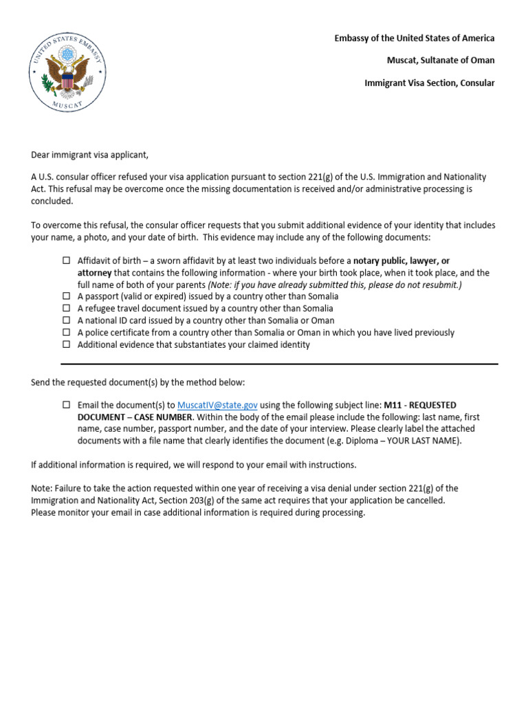 U.S. Visa Application Refusal Guidance | PDF | Travel Visa | Immigration