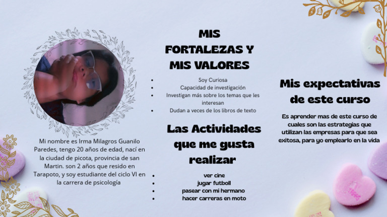Mi Nombre Es Irma Milagros Guanilo Paredes, Tengo 20 Años de Edad, Nací ...