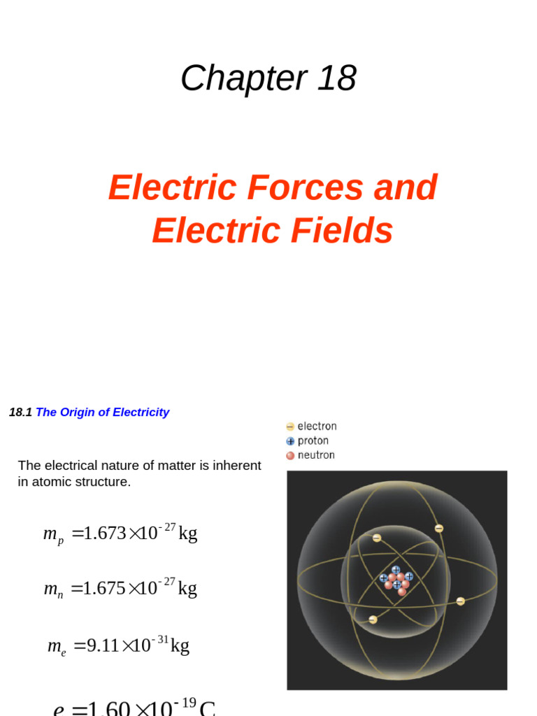 CHAPTER 18 Eletric Force and Electric Field - Copy (2) | PDF | Electric ...