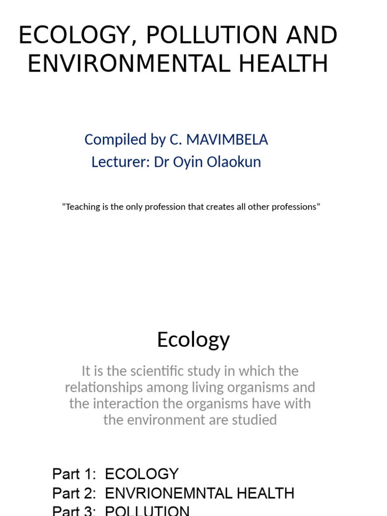 Ecology Lesson 1 To 3 - Tagged | PDF | Ecology | Ecosystem