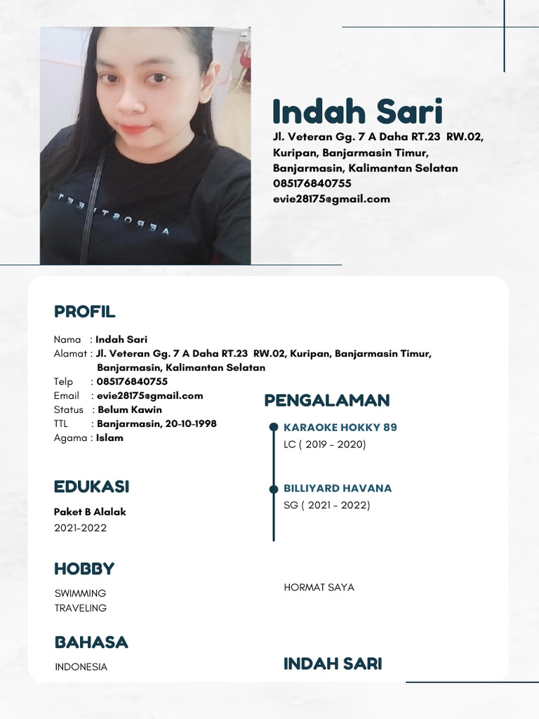 CV Indah Sari | PDF
