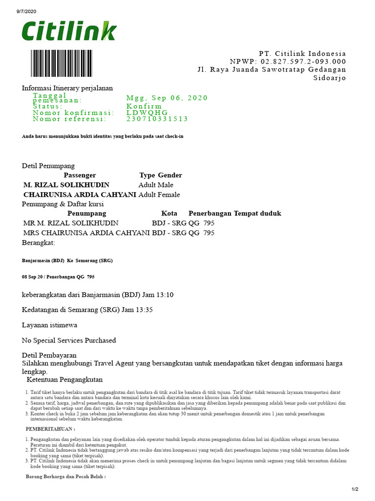 Bdj - Srg m. Rizal Solikhudin + Istri | PDF