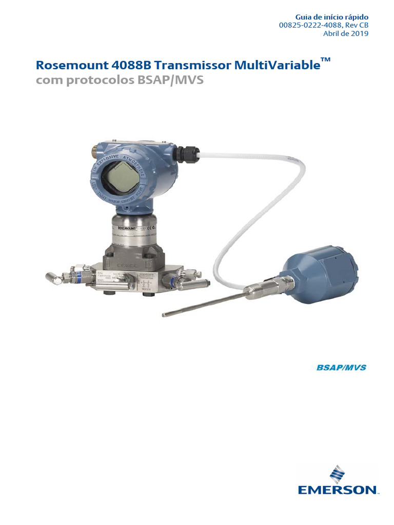 Guia de - Início Rápido Rosemount 4088b MVS | PDF | Fonte de energia ...
