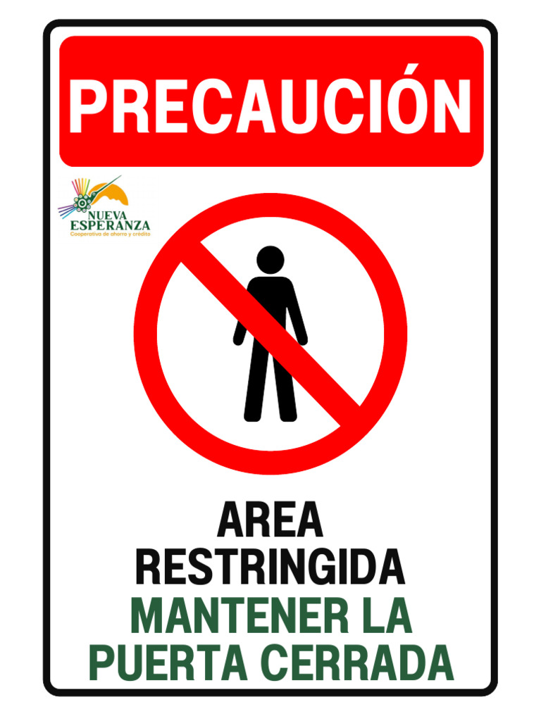 Warning Restricted Area Sign Poster | PDF