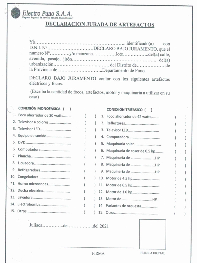 Formato Electro | PDF