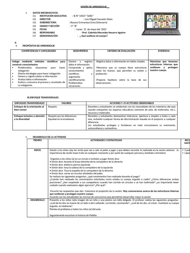 COMO SE SOSTIENE MI CUERPO | PDF | Enseñando | Esqueleto