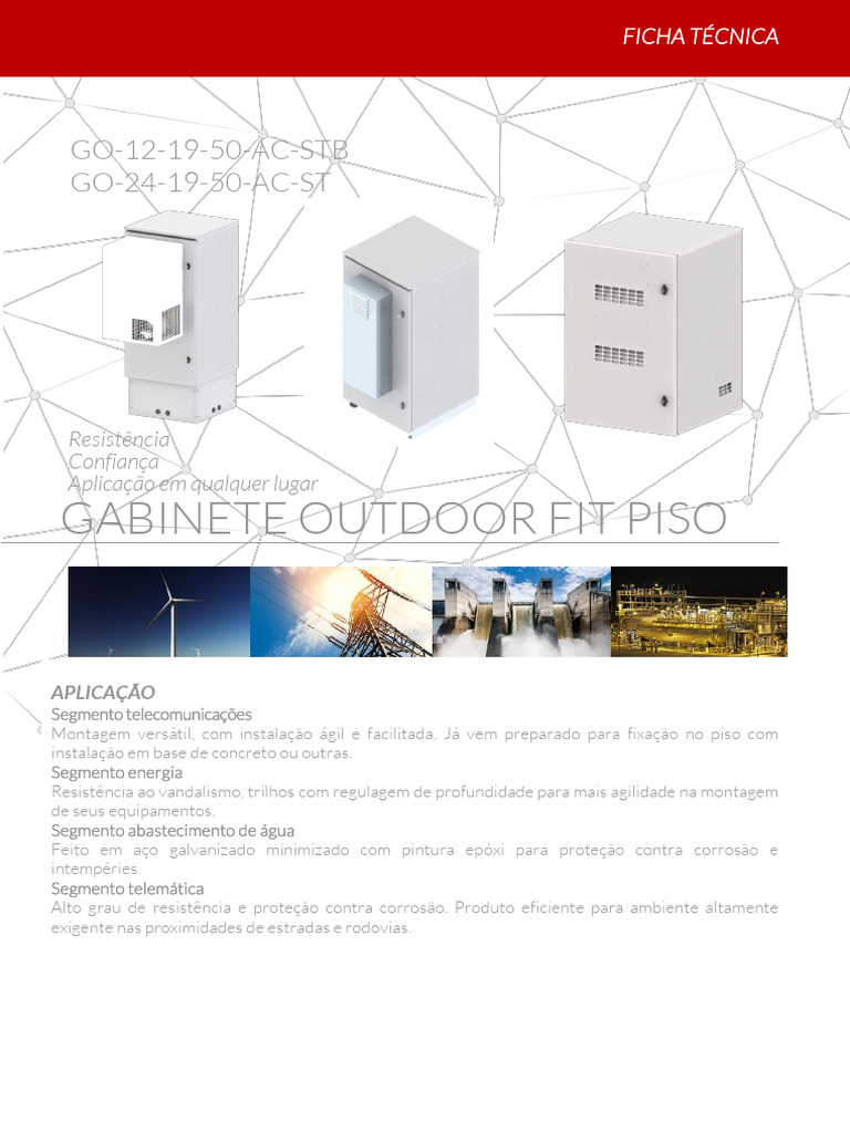 Gabinete Outdoor Fit Piso: Especificações Técnicas | PDF | Ar ...