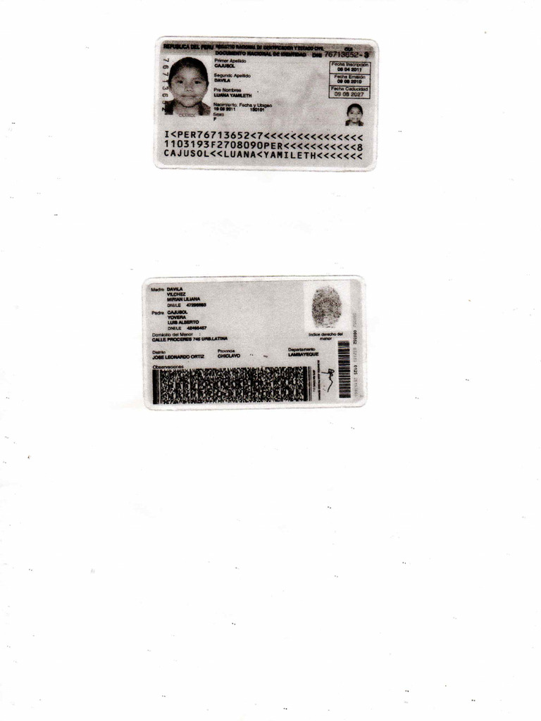 DNI HIJOS | PDF | Ciudadanía | Información del gobierno