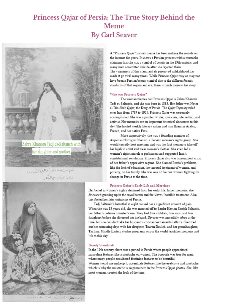 Princess Qajar: Beyond the Meme | PDF | Iran