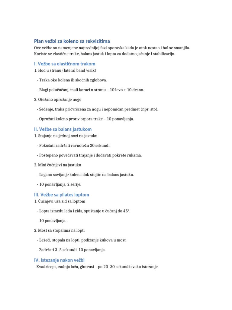 Plan_vezbi_sa_rekvizitima_koleno | PDF