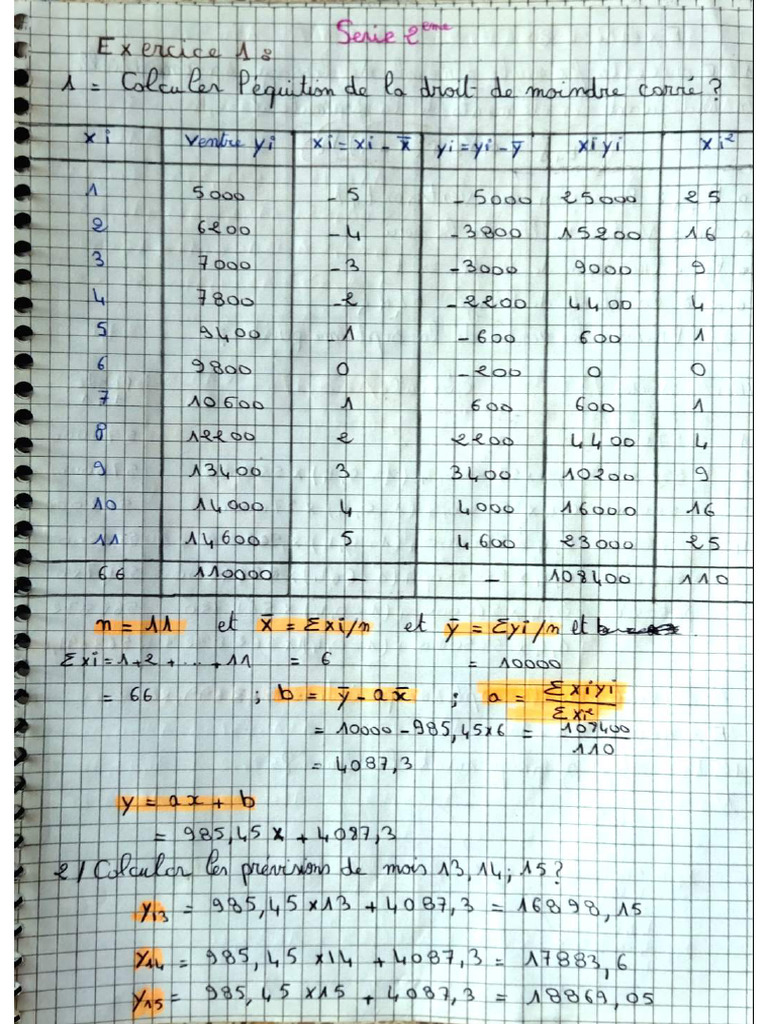 Correction Serie Controle | PDF