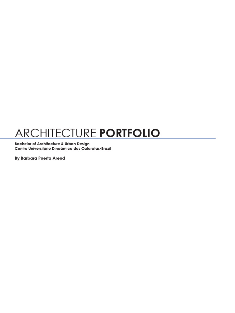 Undergraduate Architecture Portfolio Barbara Arend 2020 | PDF ...