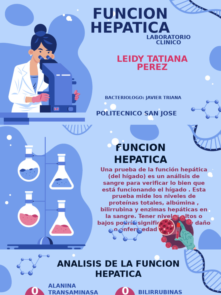 EXPO LABORATORIO CLINICO FUNCION HEPATICA | PDF | Transaminasa ...