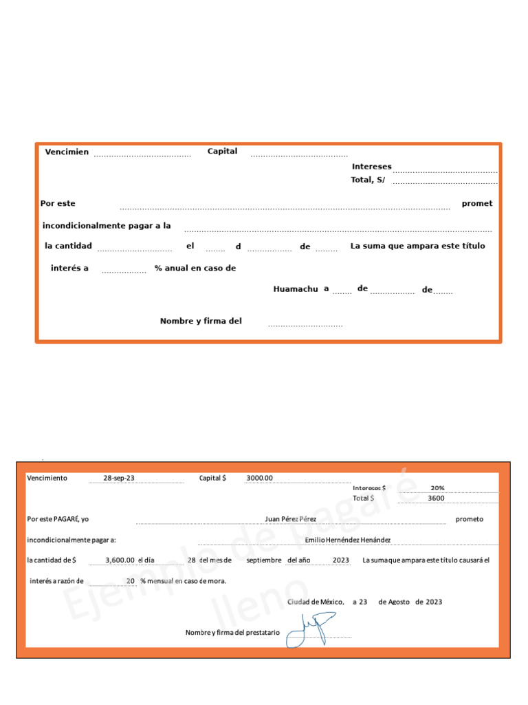 Modelo de Pagaré | PDF