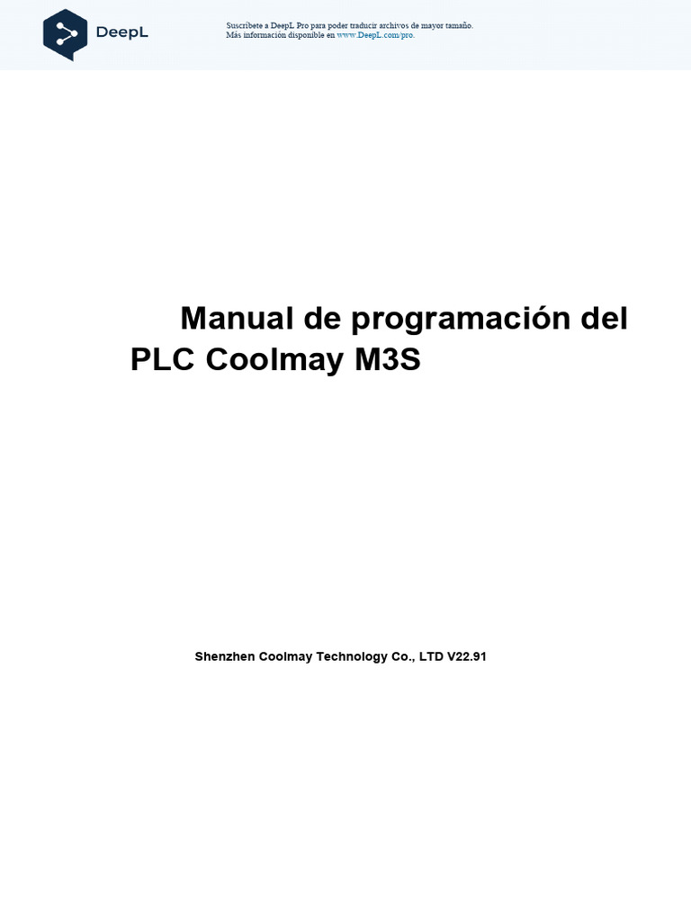M3S PLC Programming Manual Es | PDF | Controlador lógico programable | Relé