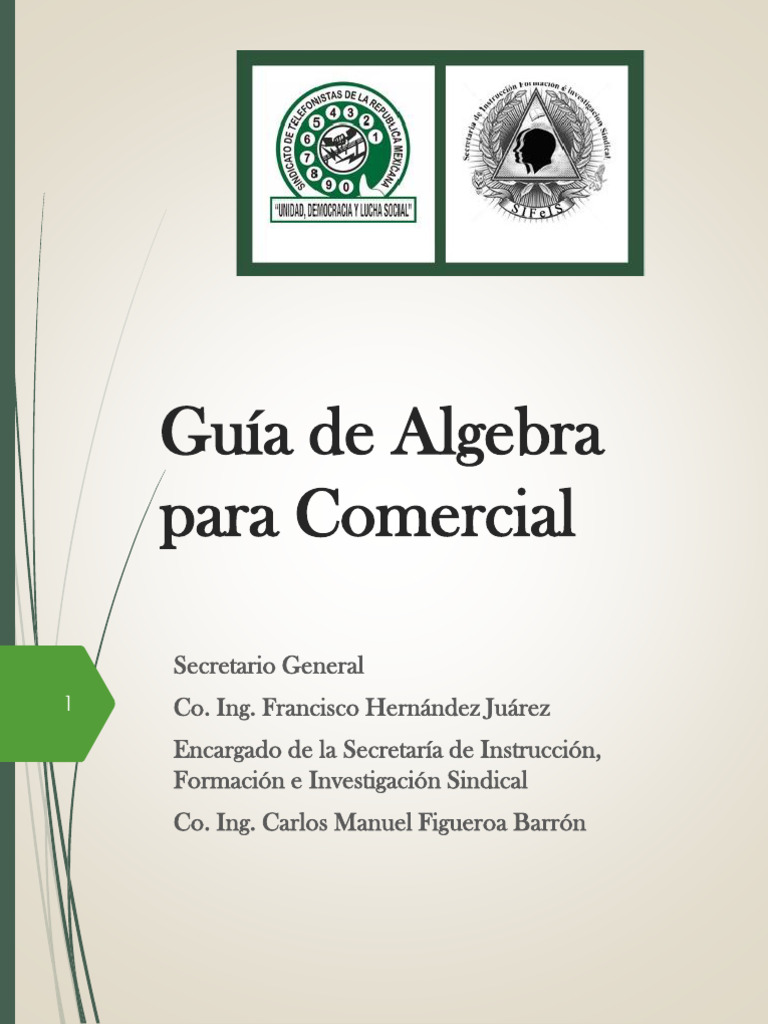 Guía de Algebra para Come | PDF | Factorización | Ecuación cuadrática