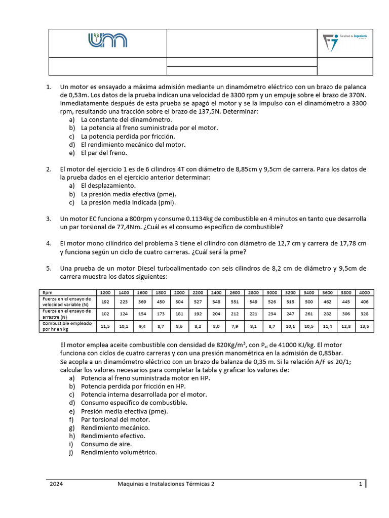 TP5 MT2 2024 | PDF | Motores | Turbocompresor