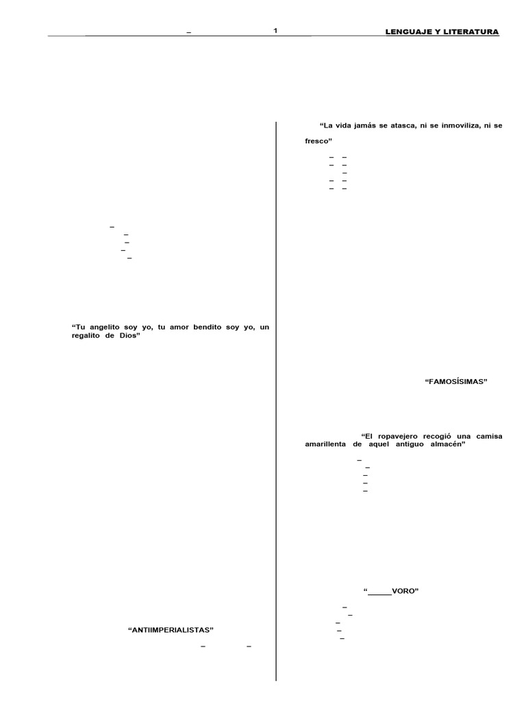 Lyl 1 | PDF | Palabra | Morfología (Lingüística)
