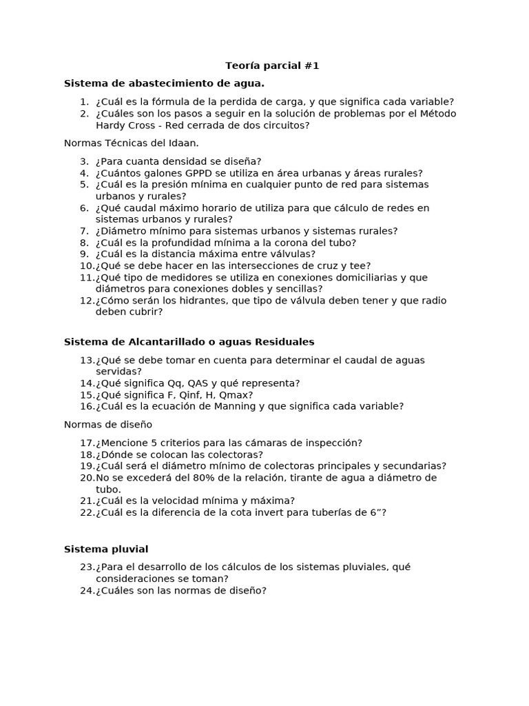 Teoría Parcial | PDF