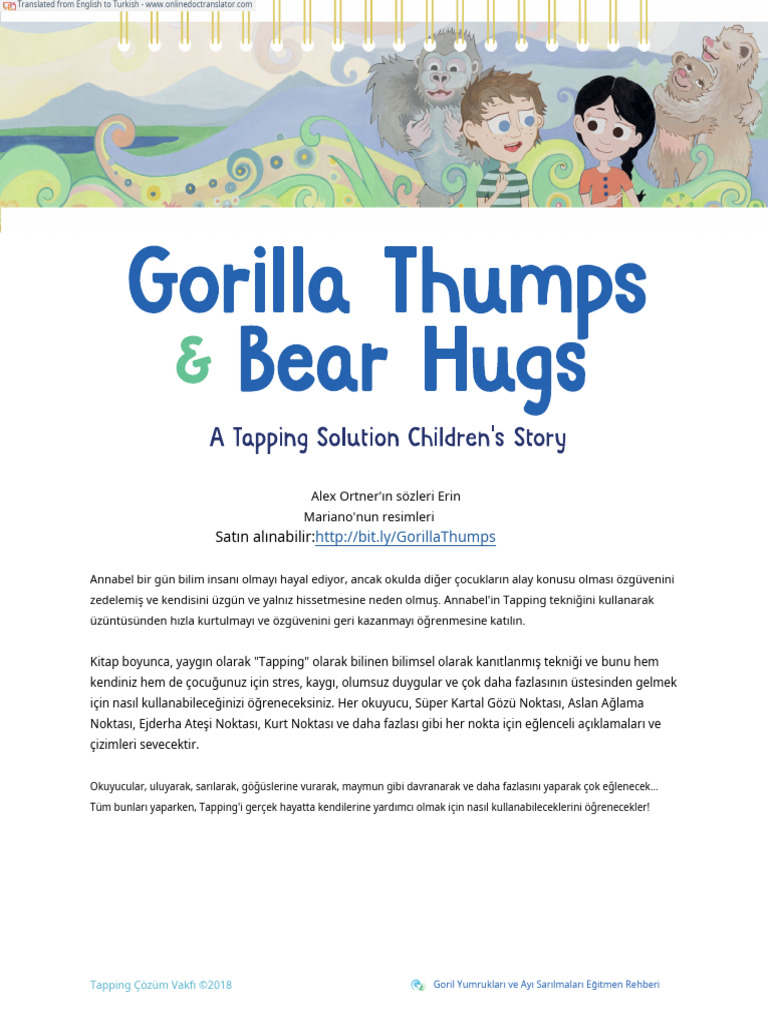 Gorilla Thumps Bear Hugs Tapping Story - En.tr | PDF