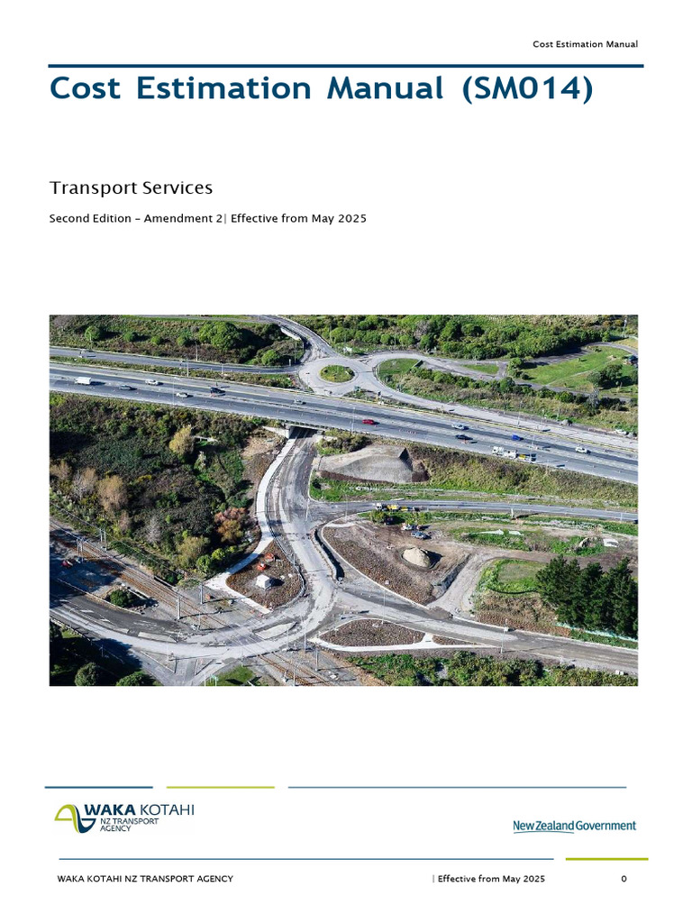 Waka Kotahi Cost Estimation Manual 2025 | PDF | Risk | Risk Management