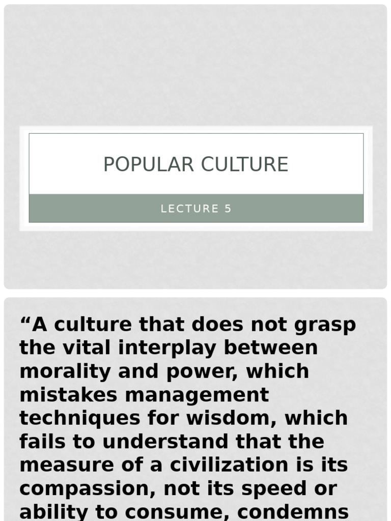 Understanding Popular Culture Dynamics | PDF | Soft Power