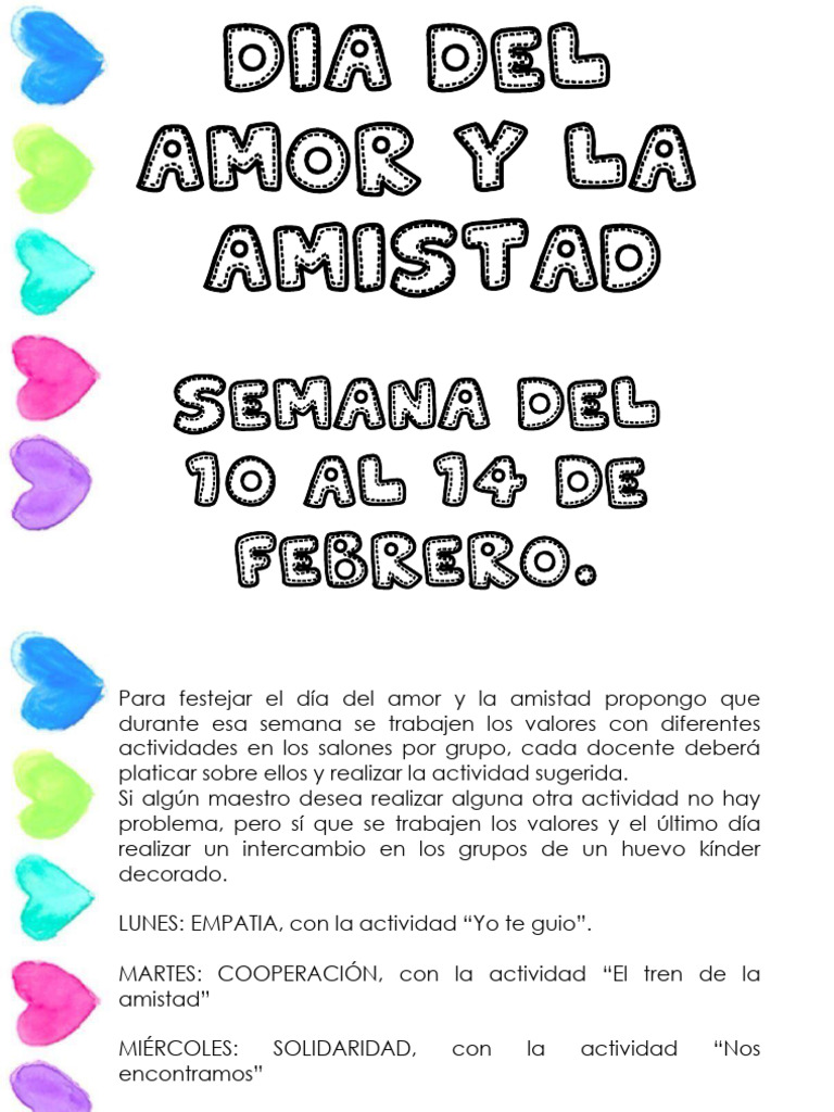 Día Del Amor y La Amistad | PDF