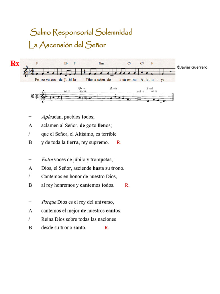 Salmo Responsorial Ascensión Del Señor Pdf