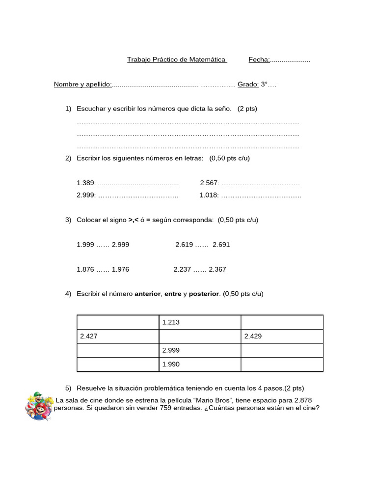 TP. Matemática | PDF