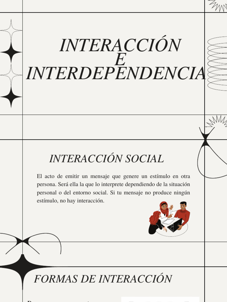 Interacción y Interdependencia Humana | PDF