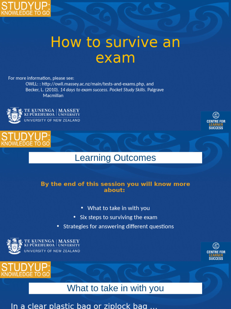 2024 CLS StudyUp How To Survive An Exam | PDF | Multiple Choice | Question
