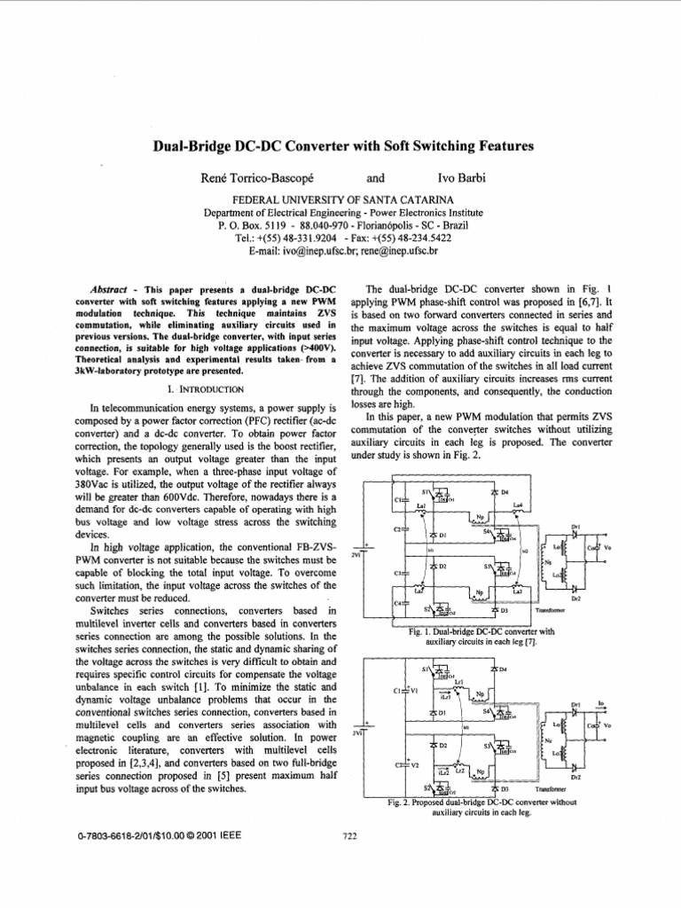 Dual-Bridge DC-DC Converter With Soft Witching Features | PDF | Power ...