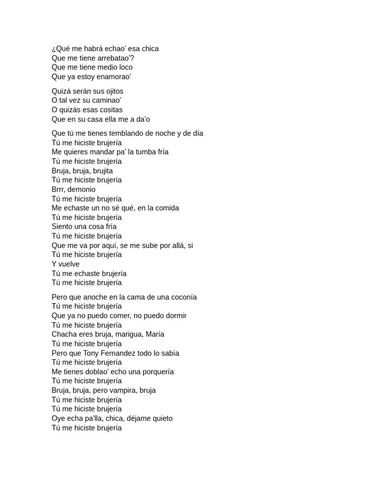 Letra Cancion | PDF