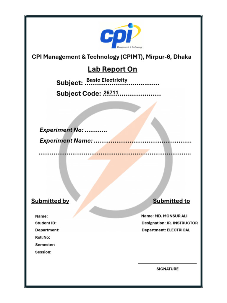 Basic Electricity Cover Page Made by Aria Syetan | PDF