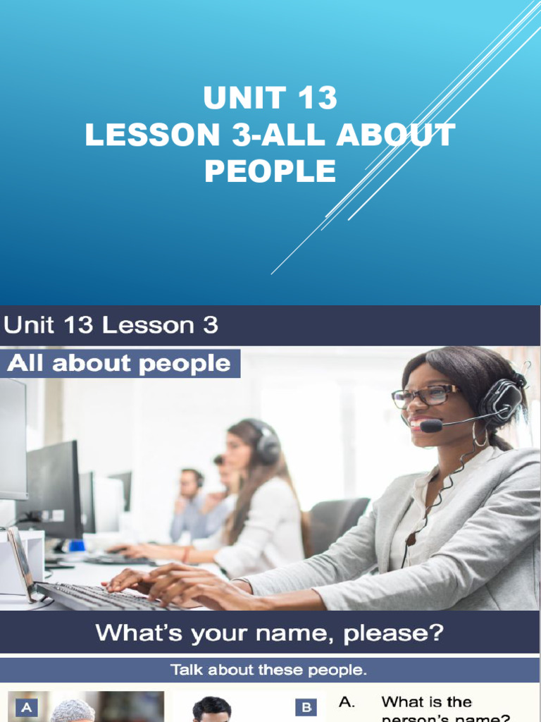 Unit 13-Lesson 3 | PDF