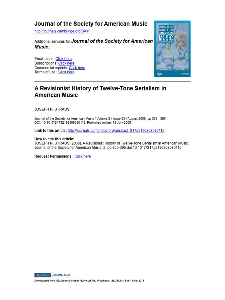 Twelve-Tone Serialism in American Music | PDF | Music Theory | Musicology