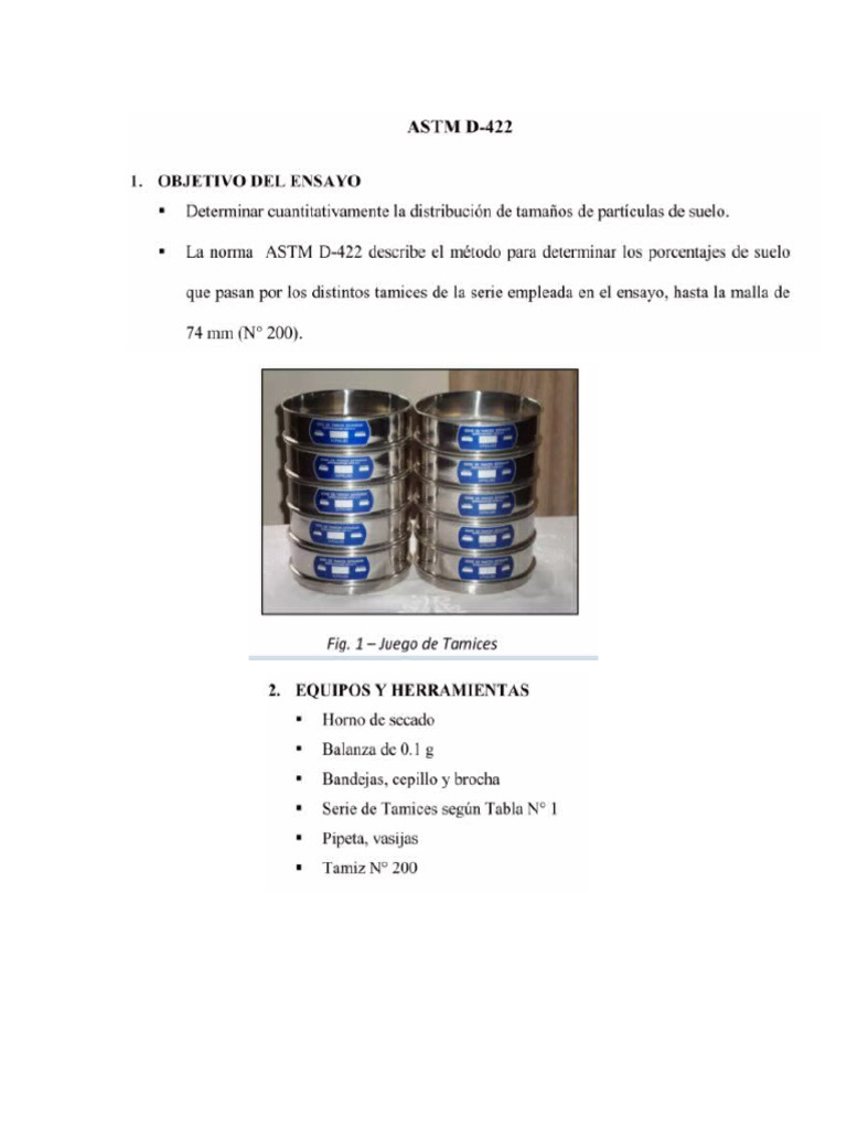Ensayo Astm D422 | PDF