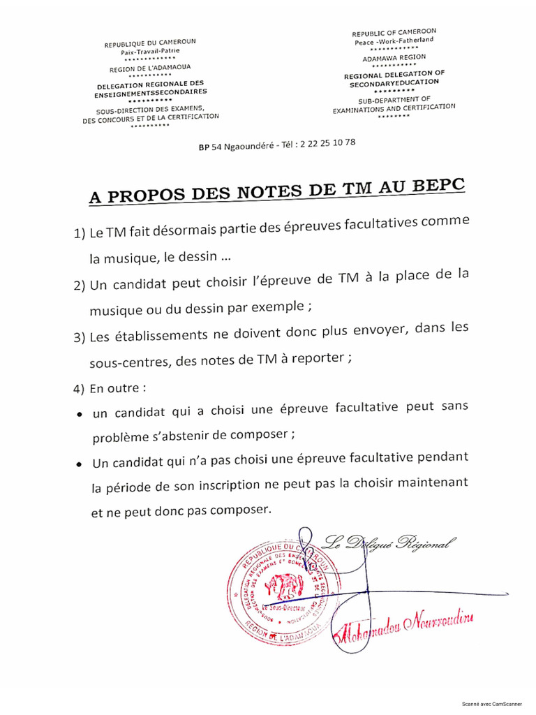 TM Au BEPC | PDF