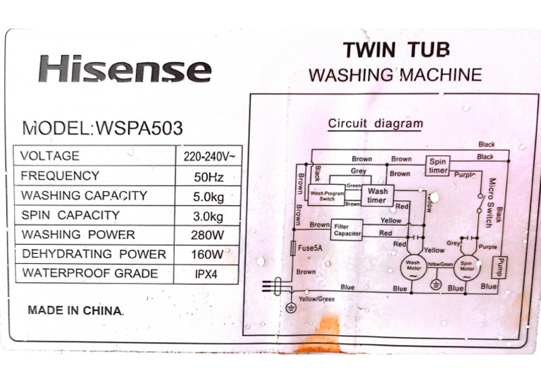 Washing Machine Specification | PDF